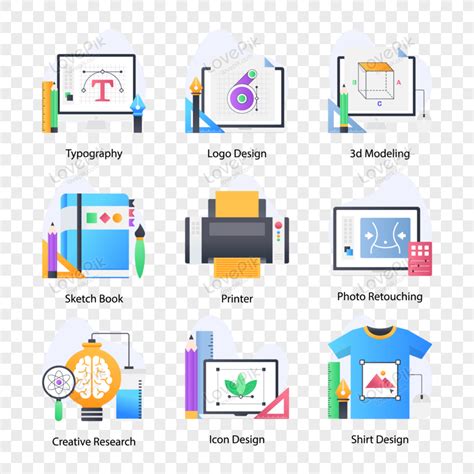 평면 디자인 개발 아이콘 벡터 팩 Png 일러스트 무료 다운로드 Lovepik