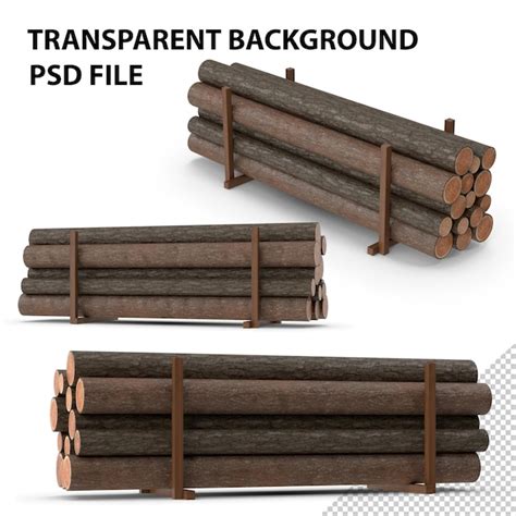 Premium Psd Timber Stack Png