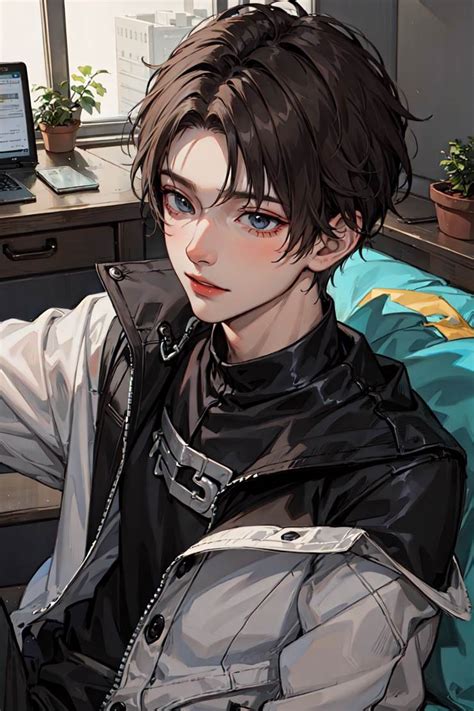 帅哥1 插画师sianworld的ai绘图（帅哥）插画图片 Bobopic