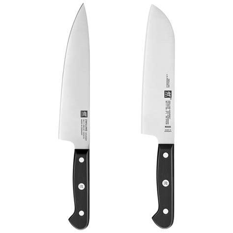 Jogo De Faca Do Chef E Faca Santoku Em Aço Inox Zwilling Gourmet