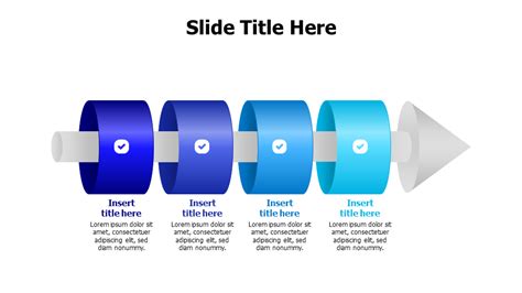 D Steps Arrow Timeline Template Inforgraphics Slides