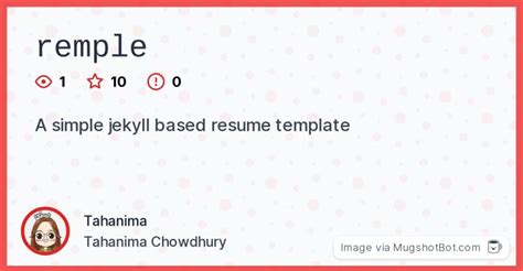 tahanima chowdhury on linkedin remple jekyll themes