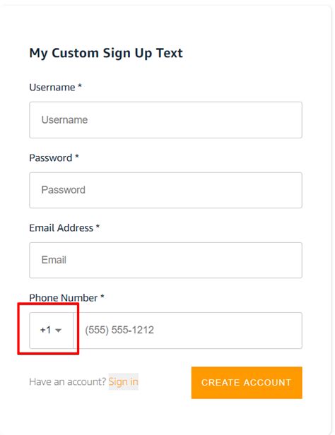 Set Default Country Code In Amplify Authenticator Signup Component