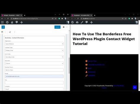 How To Use The Borderless Free Wordpress Plugin Contact Widget