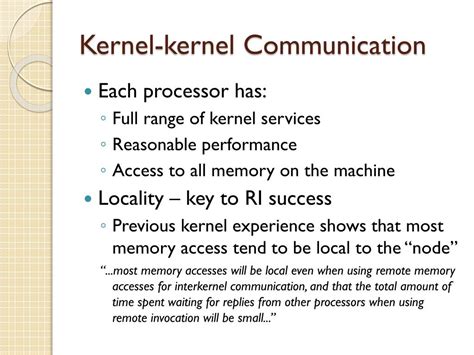Ppt Kernel Kernel Communication In A Shared Memory Multiprocessor