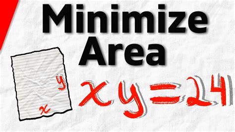 Minimize Area Of A Rectangle Optimization Problem Calculus 1