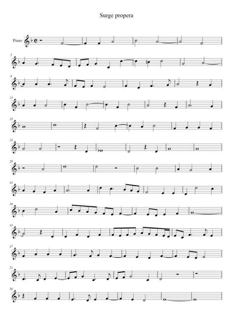 Surge Propera Piano Sheet Music By Guerrero Topiano
