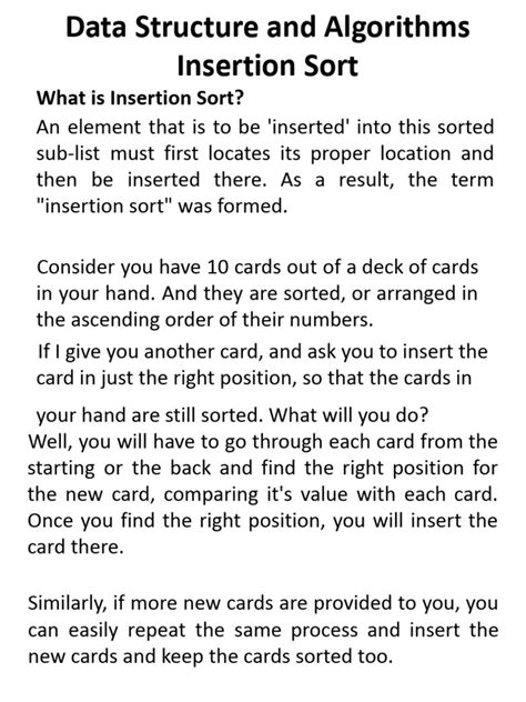 insertion sort pdf computing applied mathematics