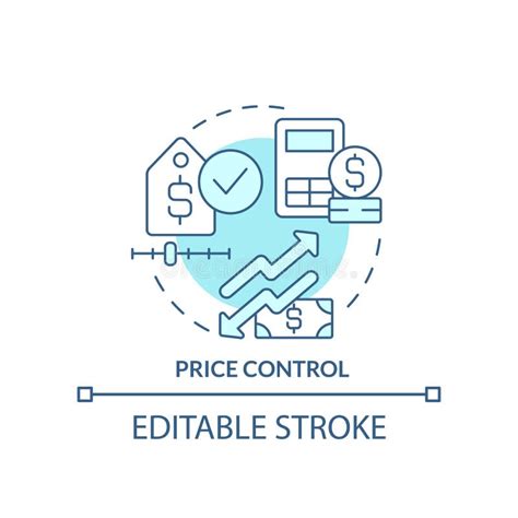 Price Control Turquoise Concept Icon Stock Vector Illustration Of Editable Linear 256673504