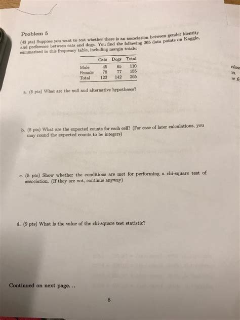 Solved Problem 5 43 Pts Suppose You Want To Test Whether Chegg Com