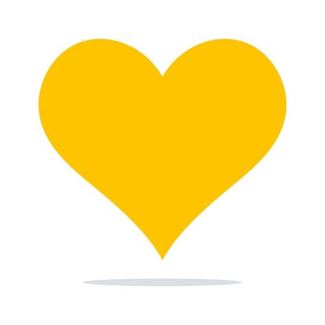 Free Vector Yellow Heart Flat Style
