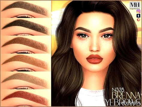 Brenna Eyebrows N328 Sims 4 Hair Mod Modshost