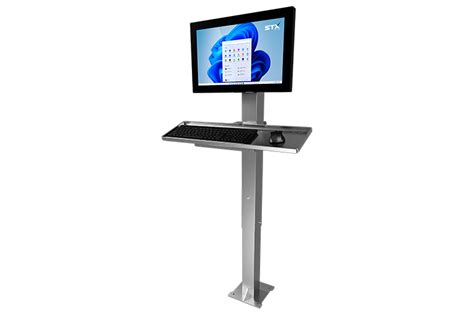 Stainless Steel Keyboard And Mouse Tray For Floor Stand Stx