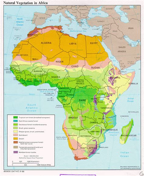 Vegetation Map Of Africa