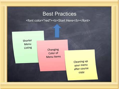 Adding Items To Your Blackboard Course Menu Ppt