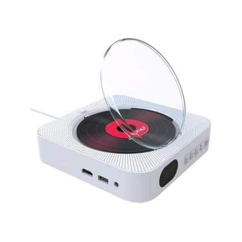 Injueey Reproductor De Discos Abs Con Sistema De Altavoz Dual