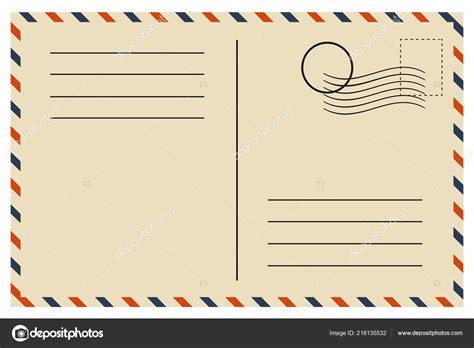 Vintage Postcard Template Vector Design Stock Vector Image By 4zeva