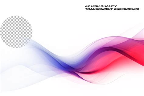 Premium PSD Colorful Waves And Glowing Effect On Transparent Background