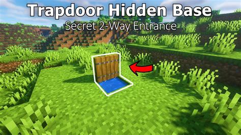 Minecraft Trapdoor Secret Base In Survival Minecraft Builds Youtube