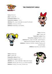 Powerpuff Girls Esl Worksheet By Lola Rivero