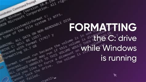 Formatting The C Drive While Windows 10 Is Running Youtube