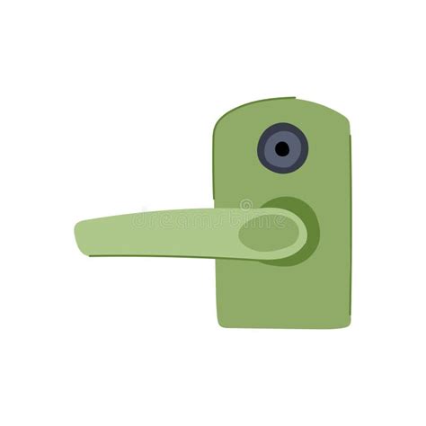 Innovation Facial Recognition Lock Cartoon Vector Illustration Stock