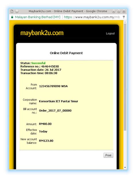 How To Print Receipt From Maybank2U How To Get Old Maybank Statement