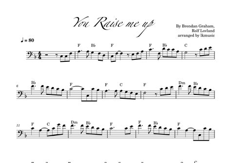 You Raise Me Up Arr Lkmusic By Josh Groban Sheet Music For Cello