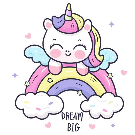 Rainbow Unicorn Cartoon 11674140 Vector Art At Vecteezy