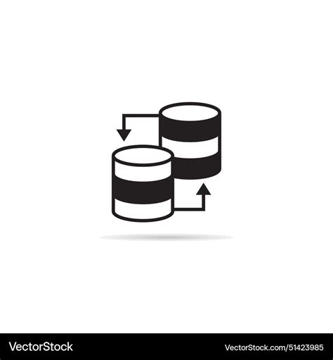 Database Transfer Icon Royalty Free Vector Image