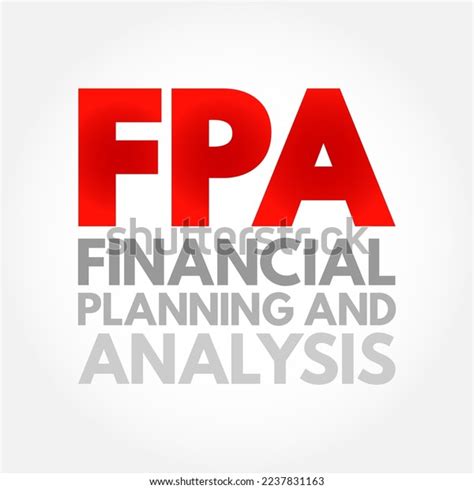 Fpa Financial Planning Analysis Set Four Stock Illustration 2237831163