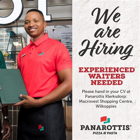 Panarottis Klerksdorp Is Hiring Waiters The Go To Guy