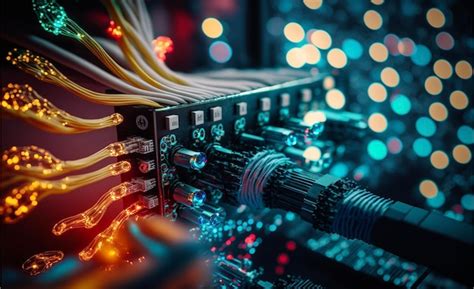 Premium Photo Fiber Optic Cable Technology Background