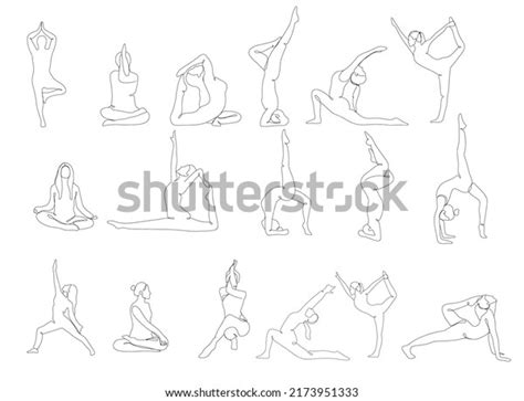 Big Set Continuous Line Drawing Woman Stock Vector Royalty Free
