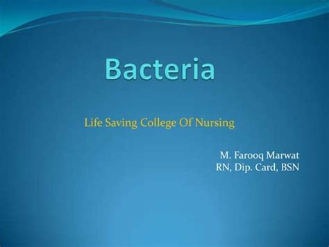 Classification Of Bacteria Pptx Biological Sciences Science