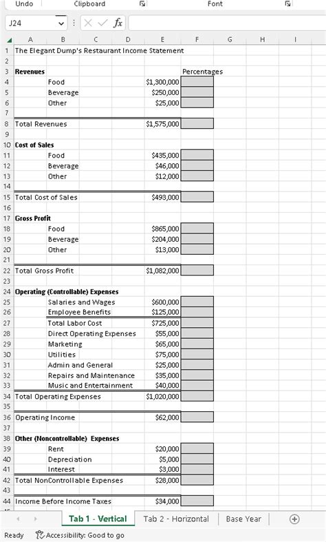 Solved Using The Included Excel Sheet Create A Vertical Chegg