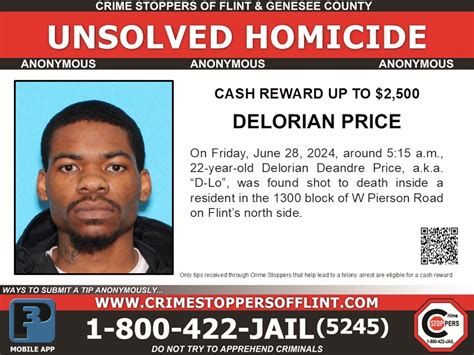 Reward Offered For Info About Unsolved Flint Homicide