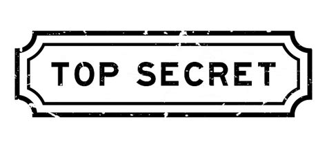 Grunge Black Top Secret Word Rubber Seal Stamp On White Background