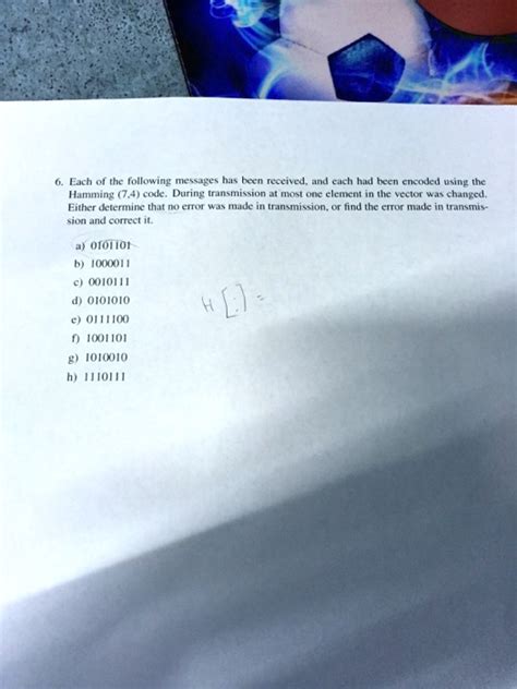 solved 6 each of the following messages has been received and each