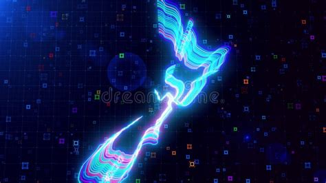 Dynamic Neon New Zealand Map Futuristic Glowing Animation Stock Video