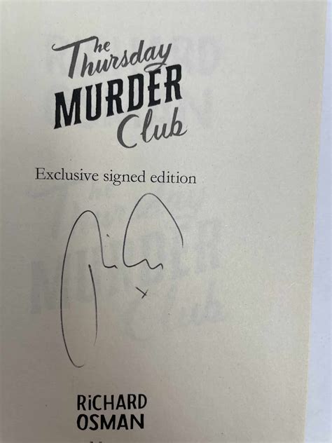 Richard Osman The Thursday Murder Club Signed First Paperback