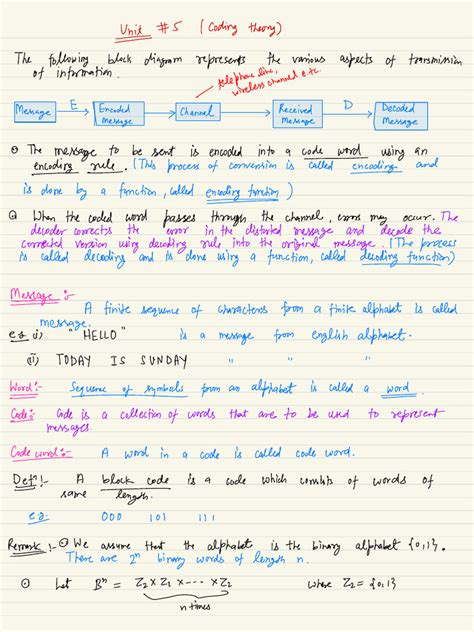 Unit5 Part1 Coding Theory Pdf Code Software Engineering