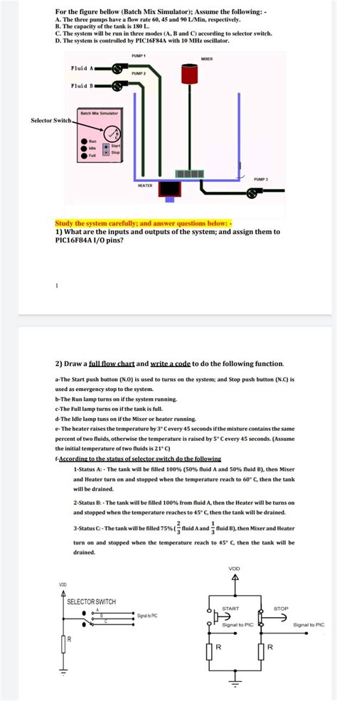 Solved For The Figure Bellow Batch Mix Simulator Assume