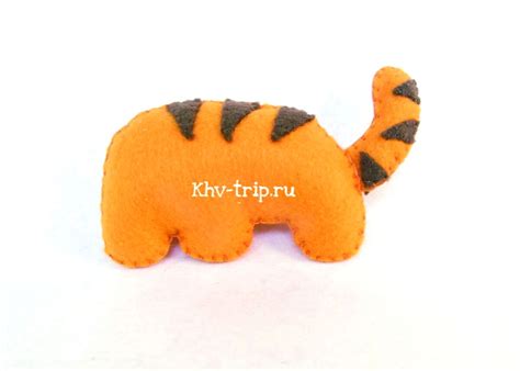 Тигр из фетра: выкройка и мастер-класс | Khv-trip.ru