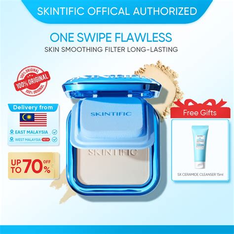 【nearest Warehouse Delivers】skintific Twc Powder 9g Ultra Cover Powder Foundation Full Coverage
