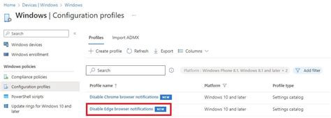 How To Disable Browser Notifications Using Intune