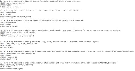 Solved I Need Help Fixing The Answers To My Database Sql