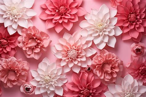 Premium Photo Flower Product Backdrop In Pink