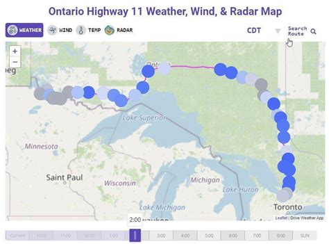 Ontario Road Conditions Map
