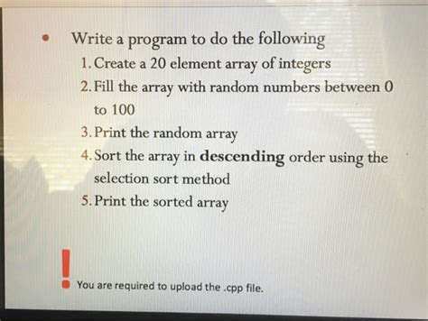 solved create a 20 element array of integers fill the array